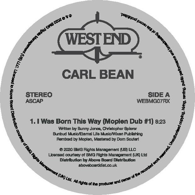 CARL BEAN / I WAS BORN THIS WAY (MOPLEN DUBS)